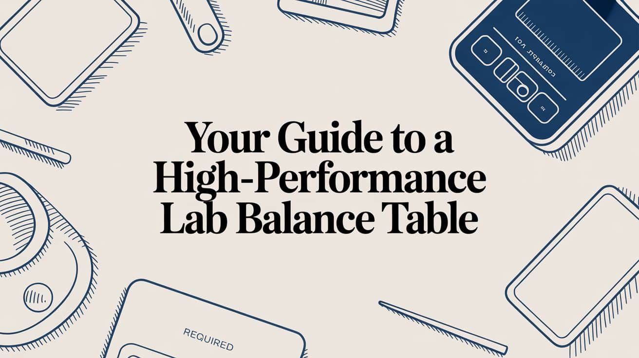 Your Guide to a High-Performance Lab Balance Table